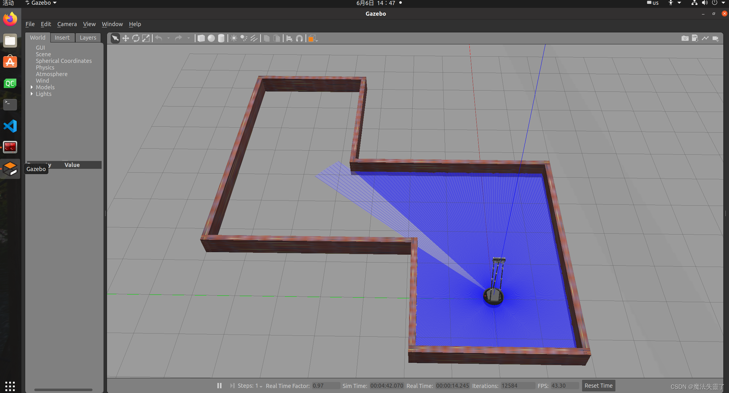 ROS使用gazebo和rviz环境建图仿真_gazbo-CSDN博客