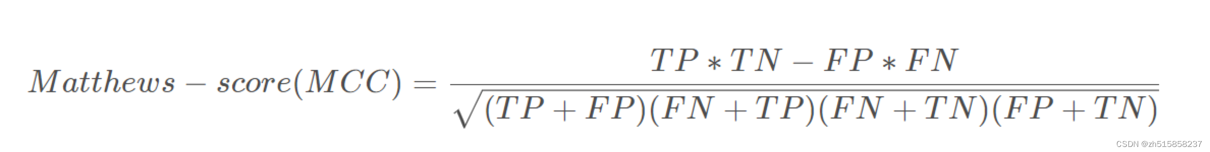 马修斯相关系数（简称：MCC； 全称：Matthews correlation coefficient）更适合类别不平衡问题的模型结果评价_mcc auc-CSDN博客