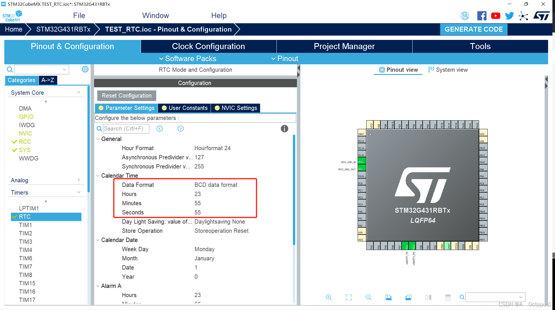 STM32RTC秒中断--基于HAL库(一文看懂如何配置并使用)_stm32 rtc秒中断-CSDN博客