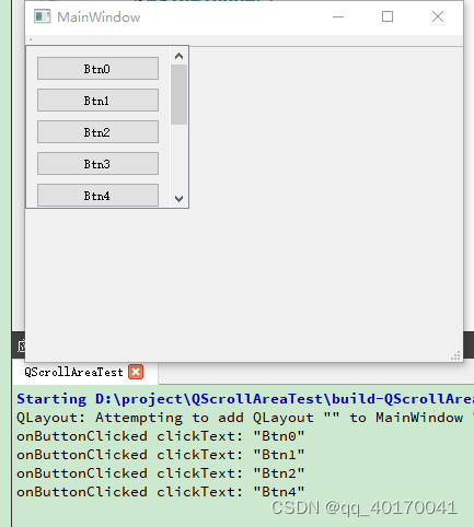 Qt使用QScrollArea滚动条动态添加按键_qt版本滚动条没有上下按钮-CSDN博客