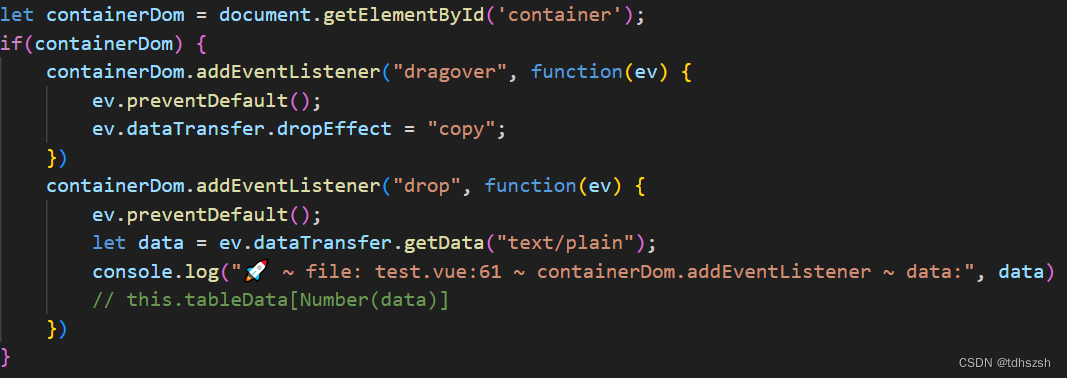 Vueelementui实现表格行拖拽到其它区域（无需插件）element 表格拖拽 Csdn博客