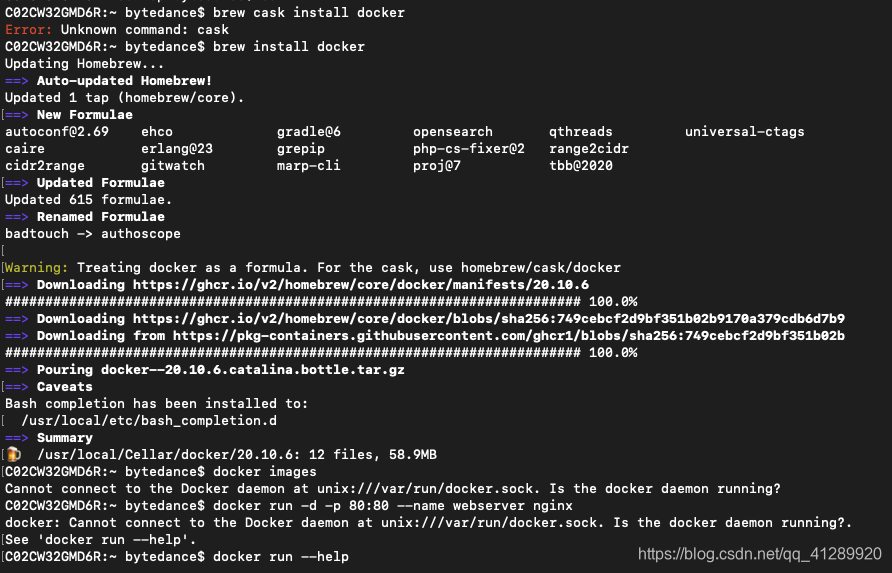 docker安装与学习_docker run -d -p 80:80-CSDN博客