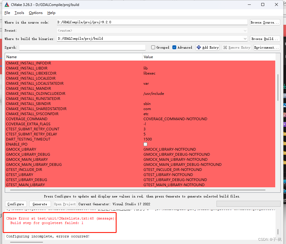 Win11下基于cmake-3.26.3 完美编译 proj-9.2.0 源码_proj9需要tiff-CSDN博客