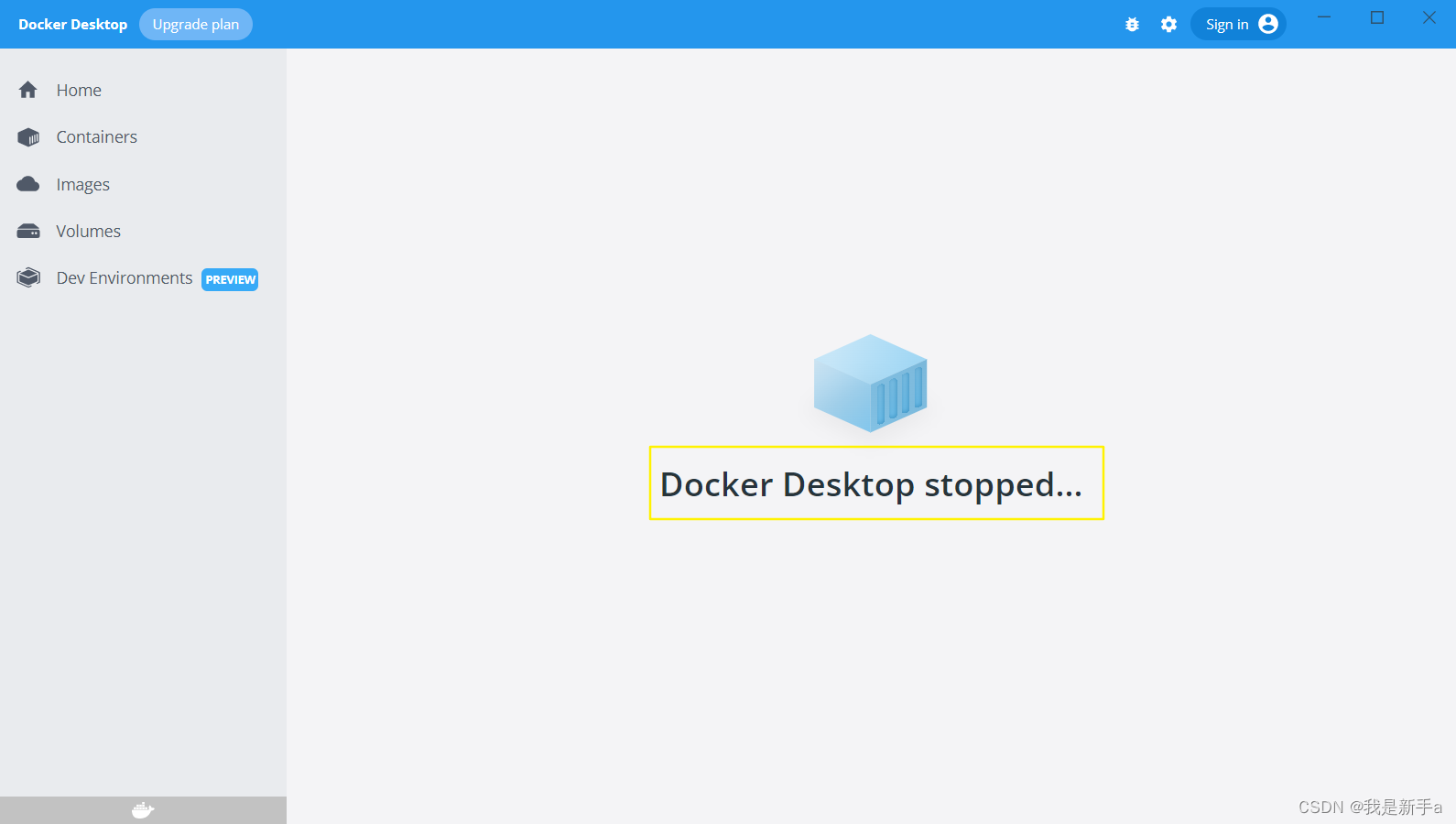 windows 升级docker 4.9.1后，提示 Docker Desktop stopped，然后自动退出了-CSDN博客