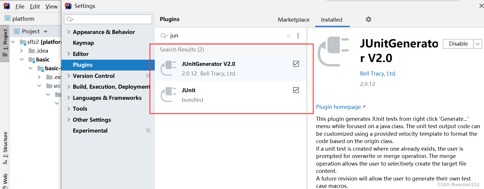 idea插件完成junit代码生成，和springboot代码示例_junitgenerator-CSDN博客