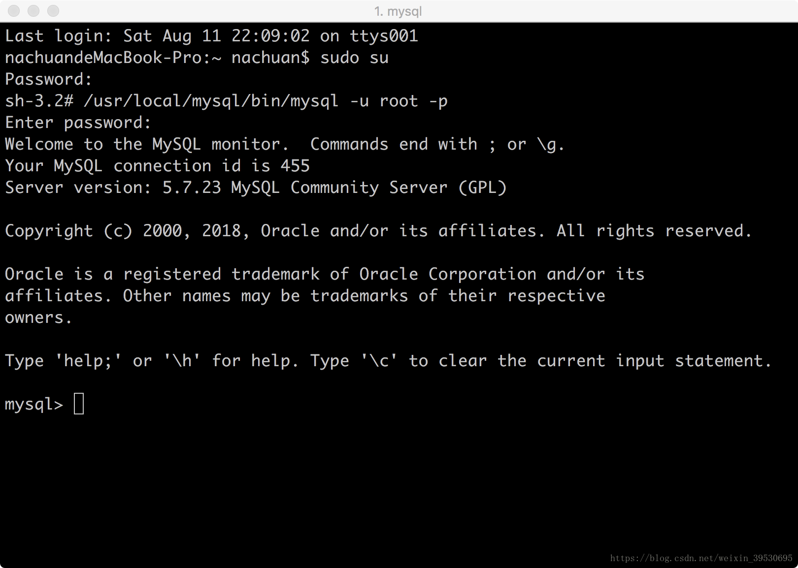 mac 下修改mysql5.7.2的初始化密码_mac修改mysql5.7默认密码-CSDN博客