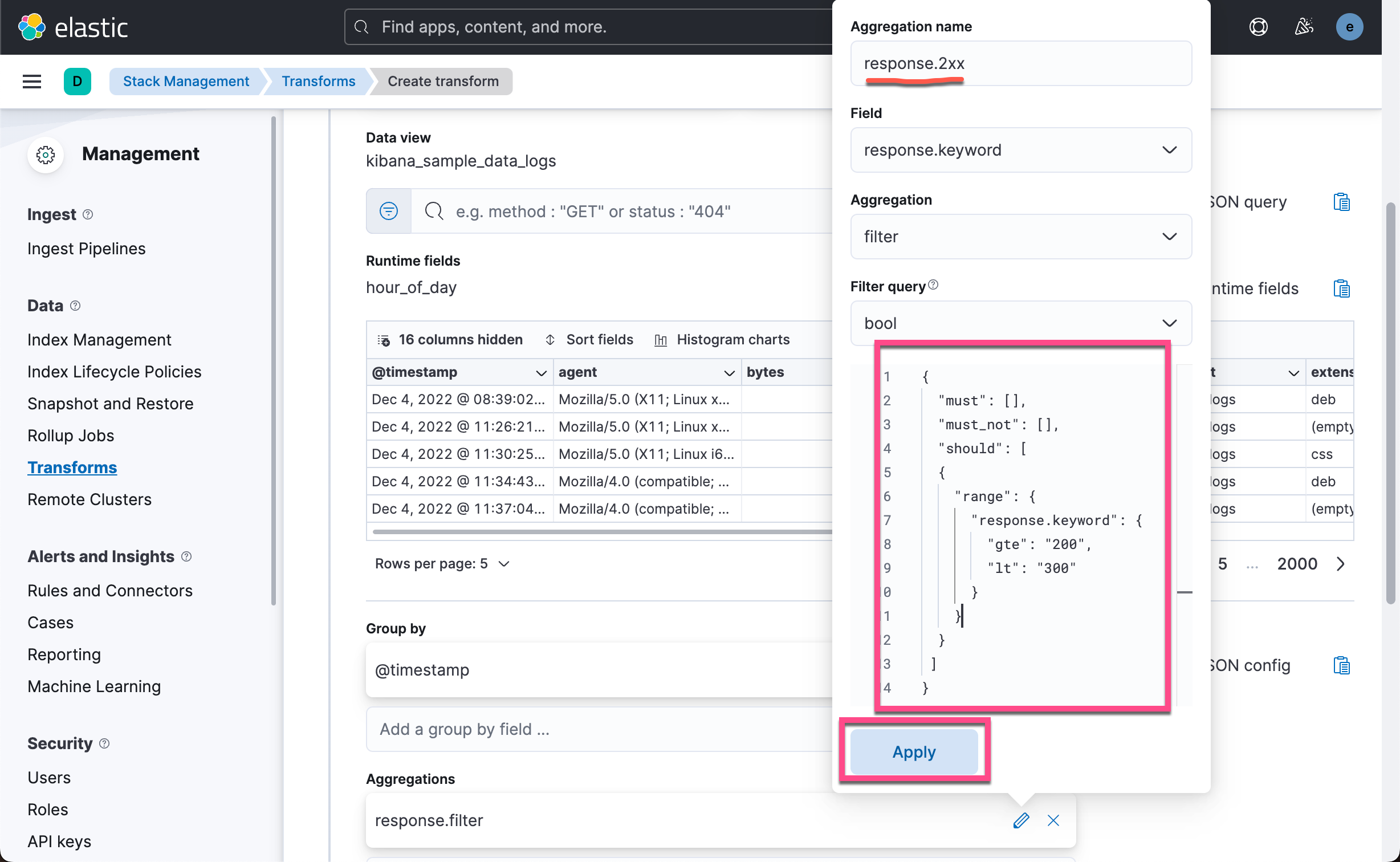 Kibana：运用 transform 来实现服务质量目标（SLO）的可视化_kibana transforms-CSDN博客
