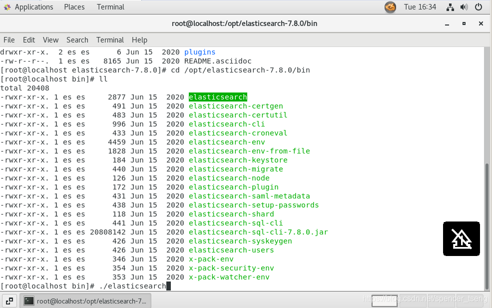 CentOS 7.8 ElasticSearch-7.8.0 elasticsearch.keystore error_~[elasticsearch-7.8.0.jar:7.8.0 ...