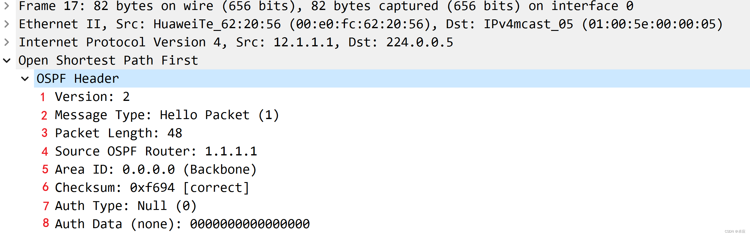 配置OSPF包文分析和验证_ospf抓包分析-CSDN博客