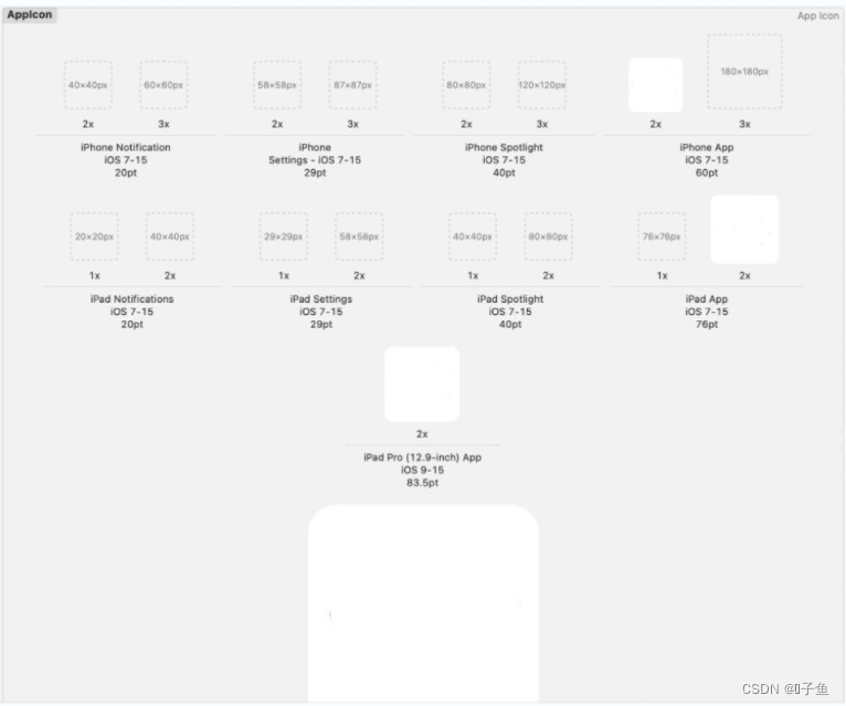 Xcode 中设置APP的图标（Icon）和启动页面（Launch Screen）_app icons and launch screen-CSDN博客