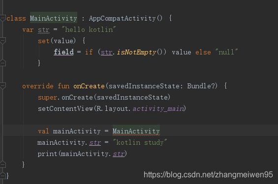 does not have a companion object, and thus must be initialized here ...