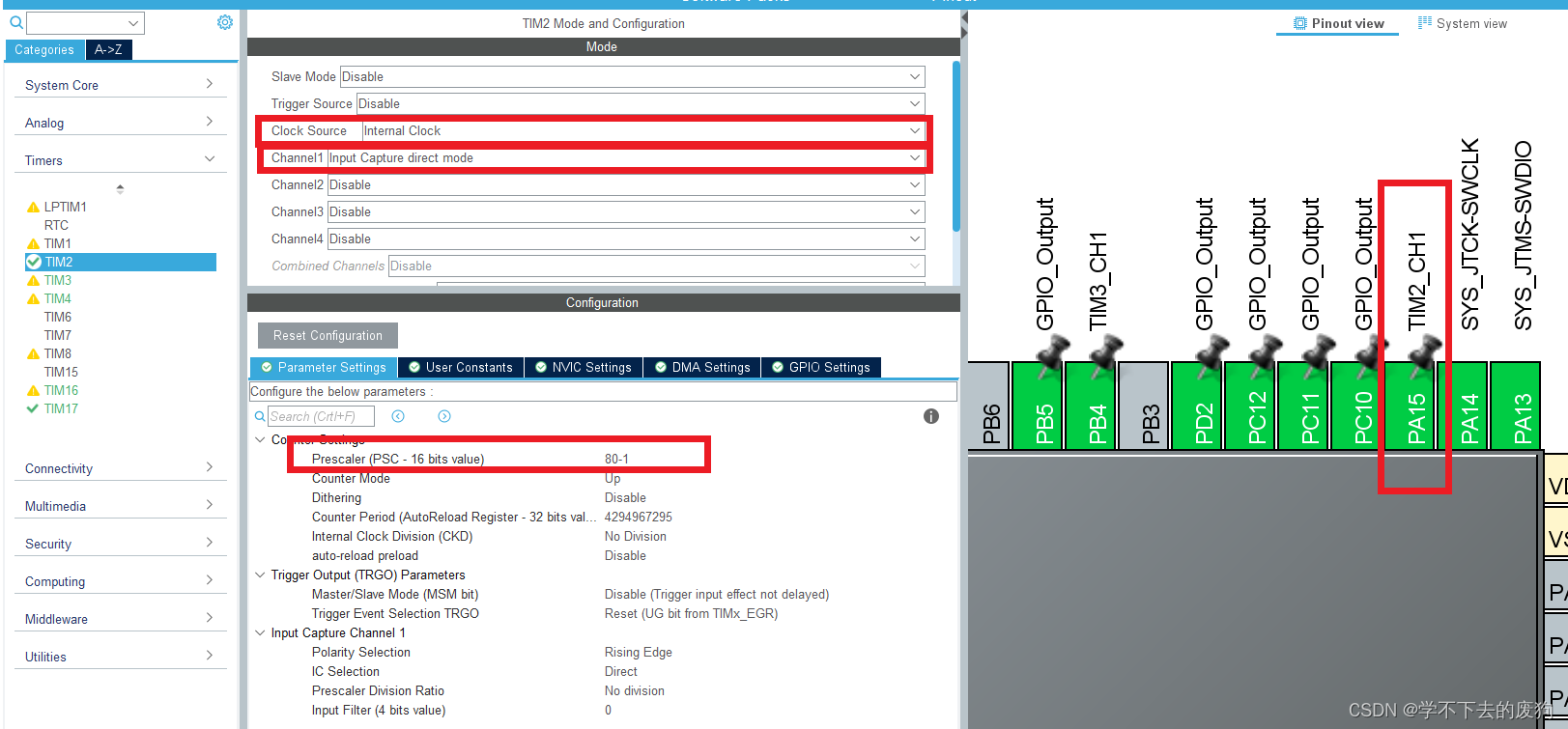 蓝桥杯CT117E_M4（G431）-PWM（Output Compare+Input Capture）_input capture indirect mode-CSDN博客