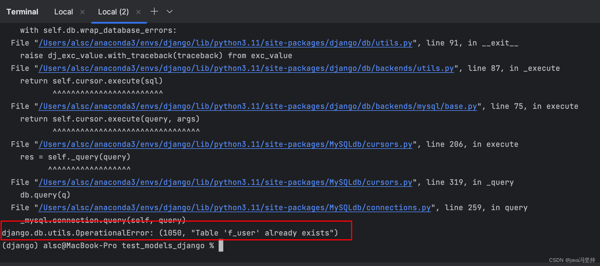 Django学习二：配置mysql，创建model实例，自动创建数据库表，对mysql数据库表已经创建好的进行直接操作和实验。_django mysql-CSDN博客