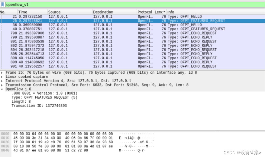 Open Flow协议实践分析_实验四、 openflow协议分析-CSDN博客