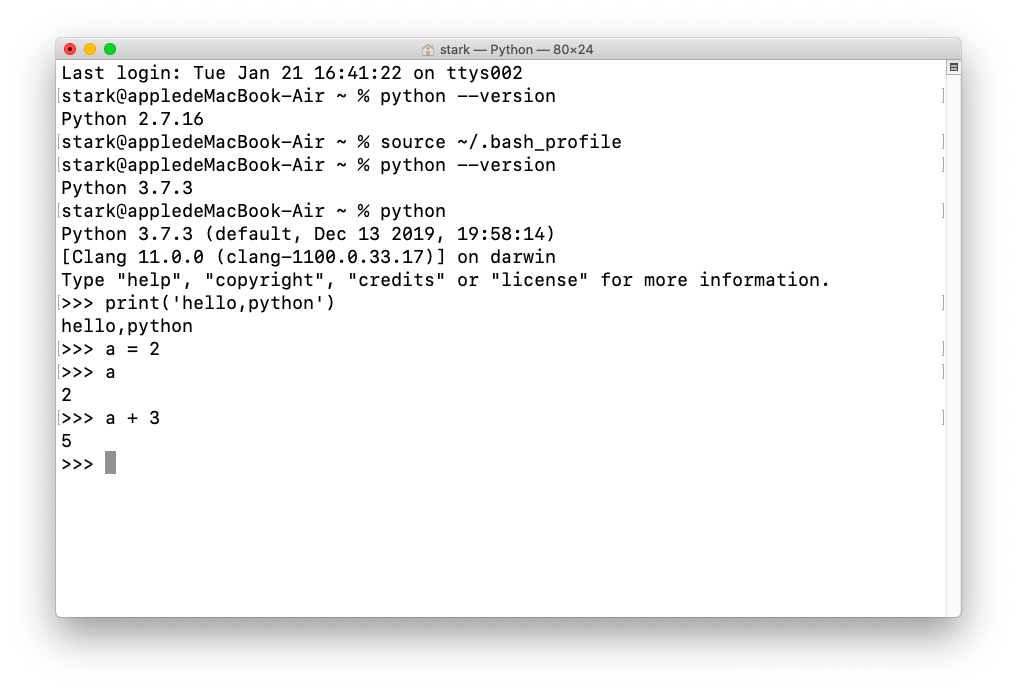 初识 Python -- Mac上python的配置（终端）_python terminal mac 12.6-CSDN博客