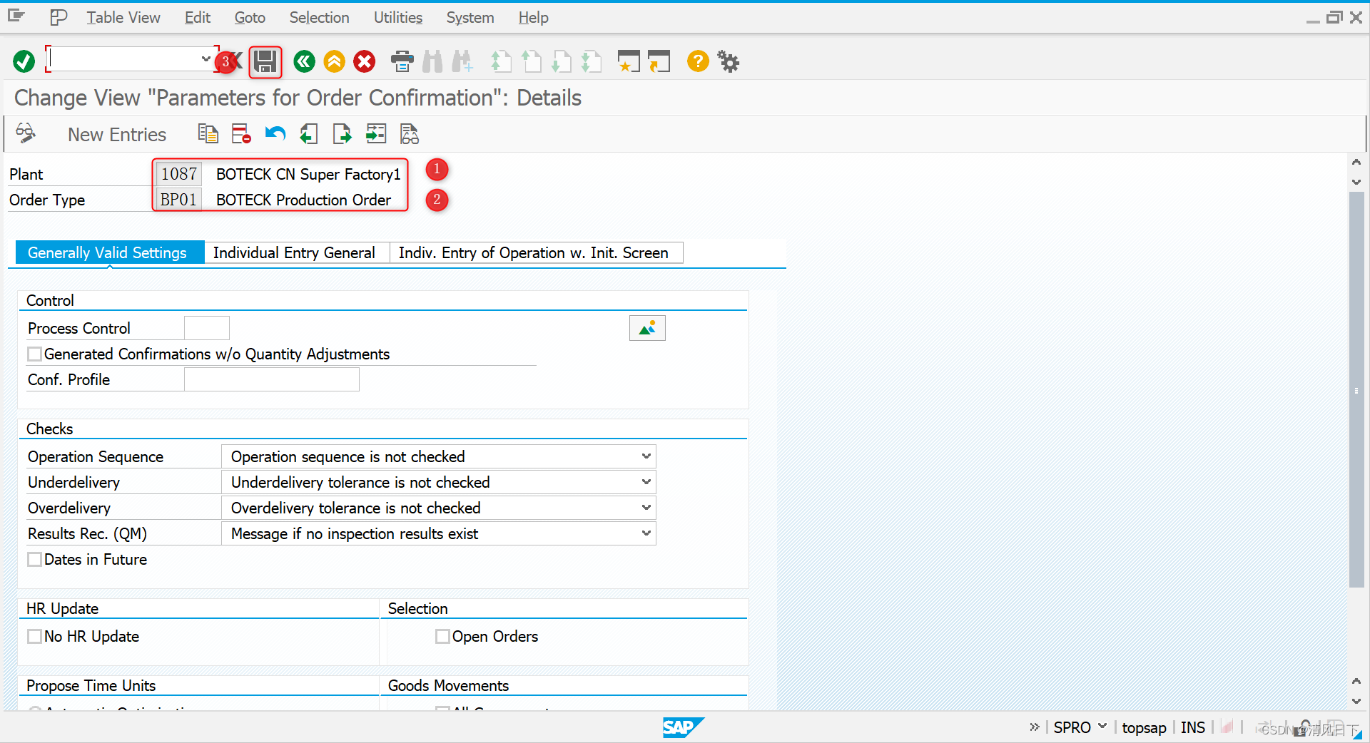 PP配置-生产车间控制/商店底价控制-工序-定义确认参数(OPK4-Define Confirmation Parameters-TCORU)_sap opk4-CSDN博客
