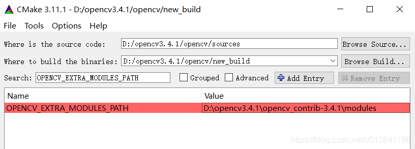 Windows 环境下编译OpenCV3.4.1和OpenCV-Contrib3.4.1_cmake中mingw编译opencv contrib3.4.1-CSDN博客