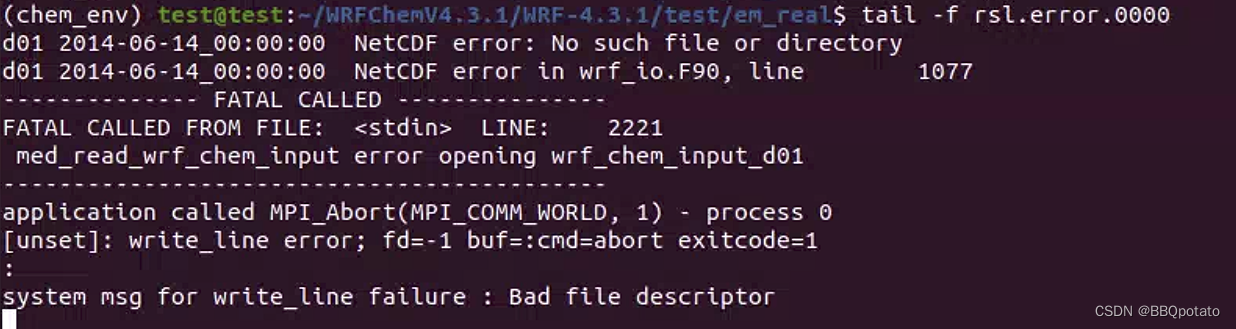 WRFChem运行过程中遇到的问题_attributeerror: netcdf: attribute not found-CSDN博客
