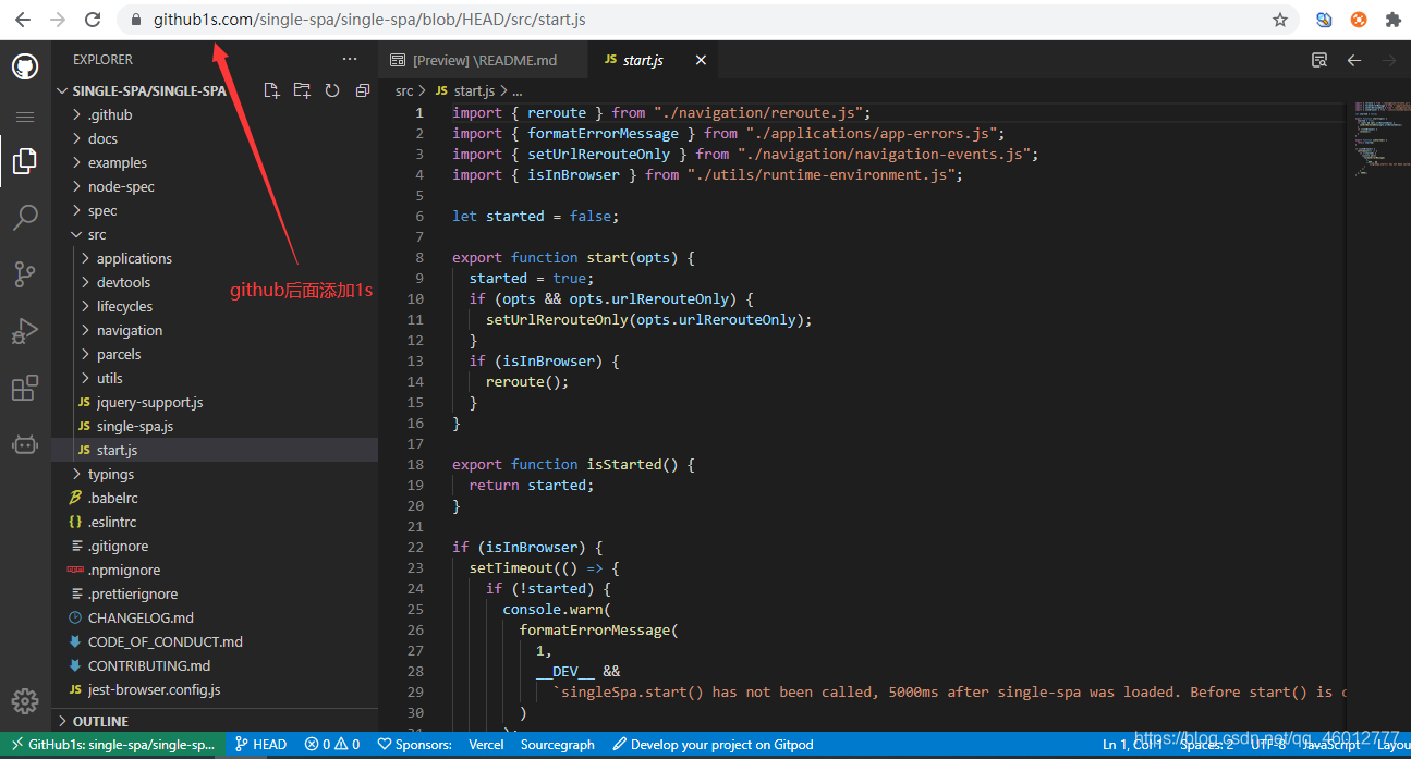 github域名加上1s，秒变VS Code阅读源码_github中加个什么前缀能在vscode中-CSDN博客