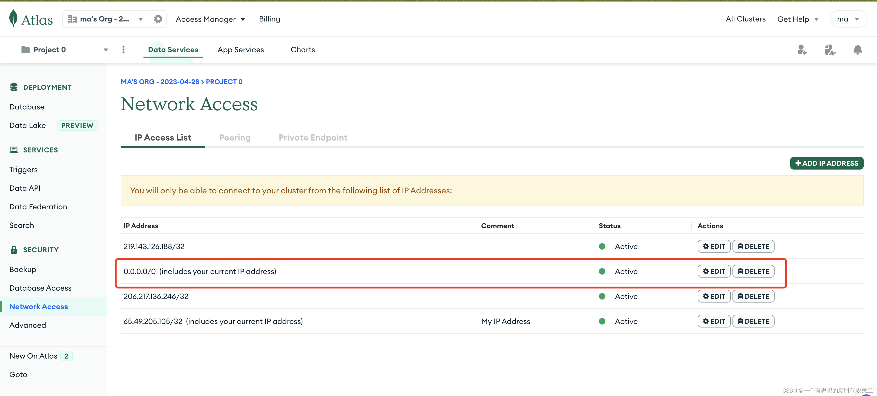 使用node连接MongoDB云数据库遇到的问题_mongoservererror: bad auth : authentication failed-CSDN博客
