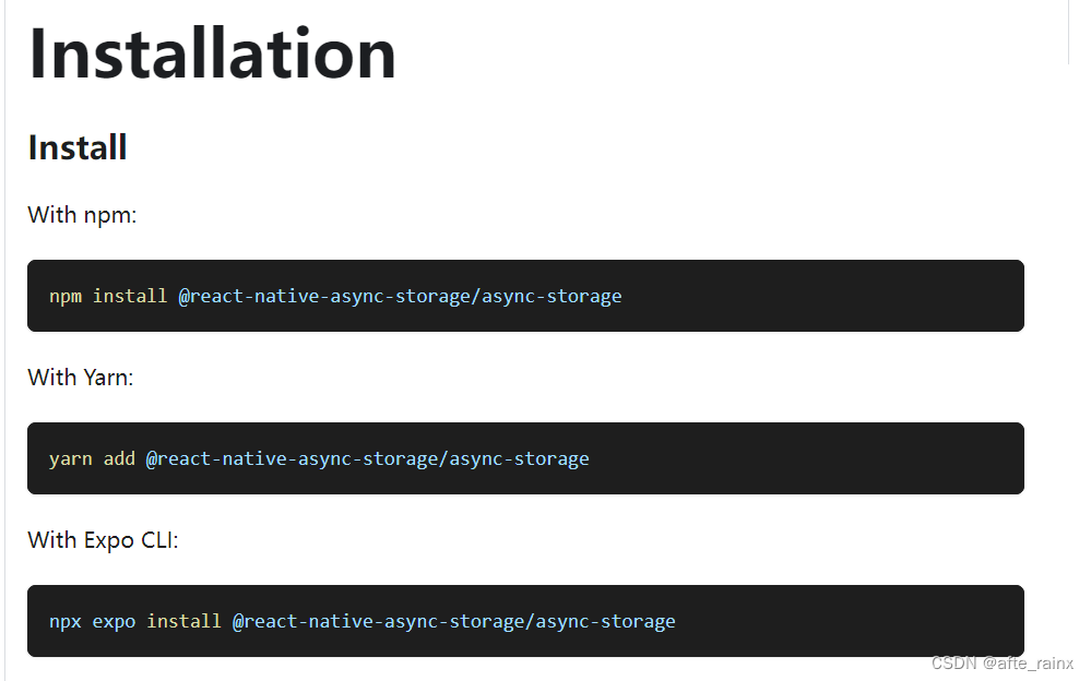 React native AsyncSctorage 封装_asyncstorage is null-CSDN博客