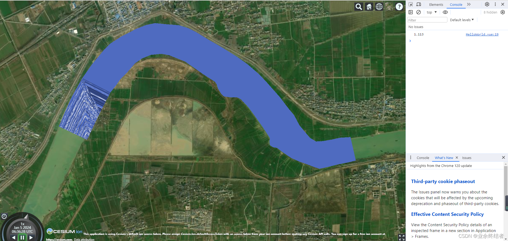 Cesium动态水面（任意多边形PolygonGeometry）保姆级教程_cesium水面特效-CSDN博客
