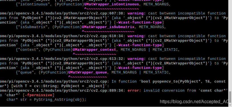 树莓派搭建Opencv错误记录_树莓派编译opencv出错-CSDN博客