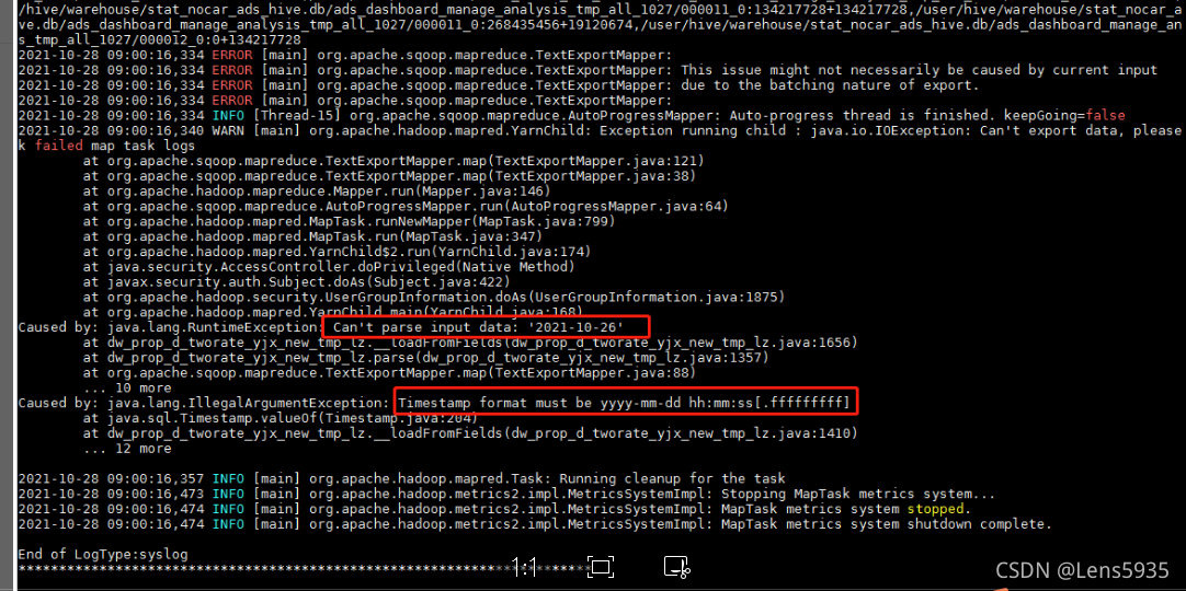 Sqoop 导出数据 job failed with state Failed due to : task failed问题详解_qoop过程中每个task的status都是failed-CSDN博客