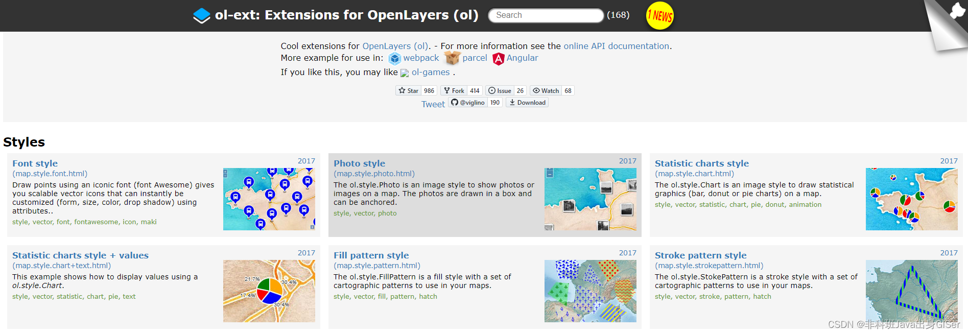 ES6 环境下 Openlayers 集成使用 ol-ext 以及在线示例-CSDN博客