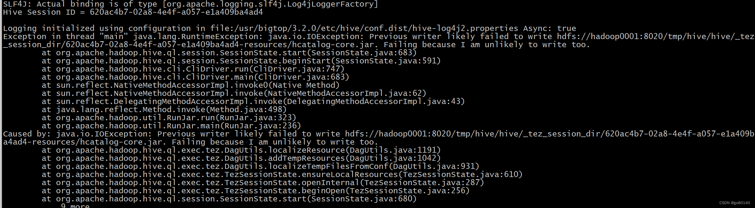 Exception in thread “main“ java.lang.NoClassDefFoundError: org/apache/tez/dag/api ...