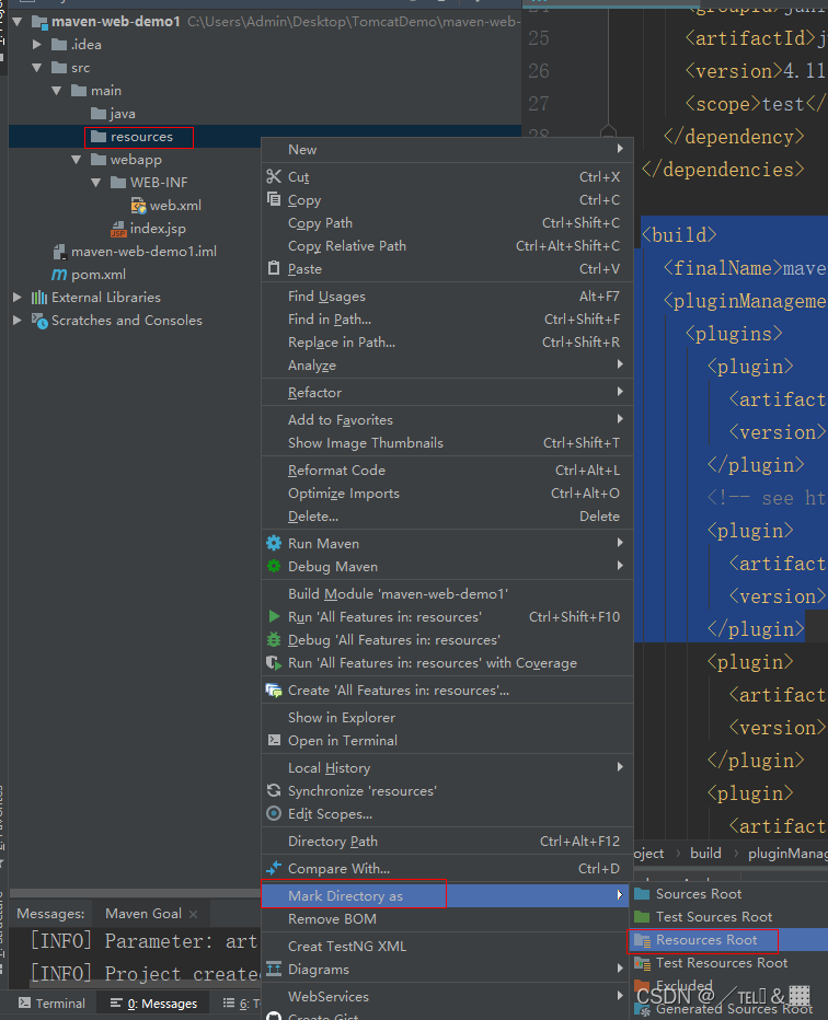 IDEA创建web工程+tomcat配置_web facet resources are not-CSDN博客