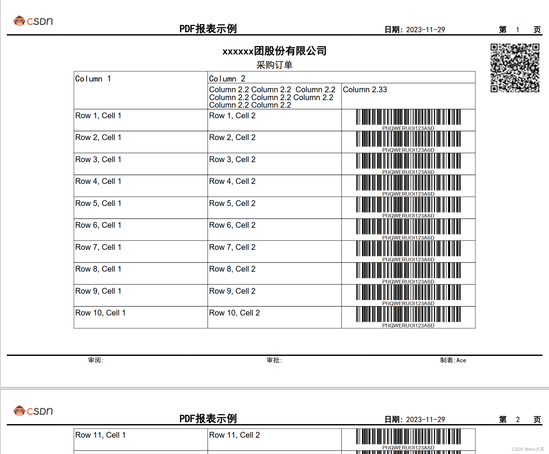 .Net Core 使用iTextSharp.LGPLv2.Core 打印PDF单据示例-CSDN博客