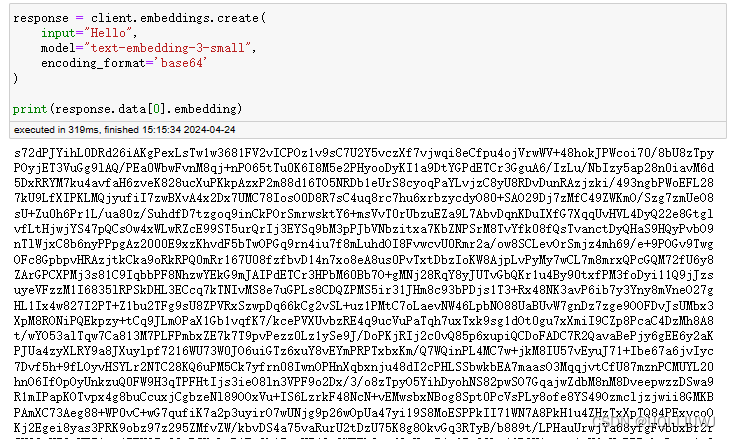 OpenAI 笔记：获取embedding_client.embeddings.create-CSDN博客