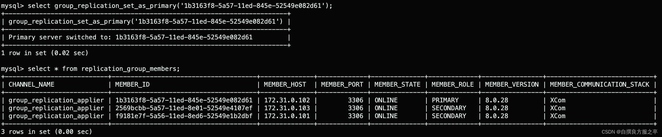 MySQL MGR集群搭建-CSDN博客