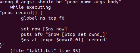 调试运行ns2 lab11.tcl中遇到的问题_extra characters after close-brace-CSDN博客