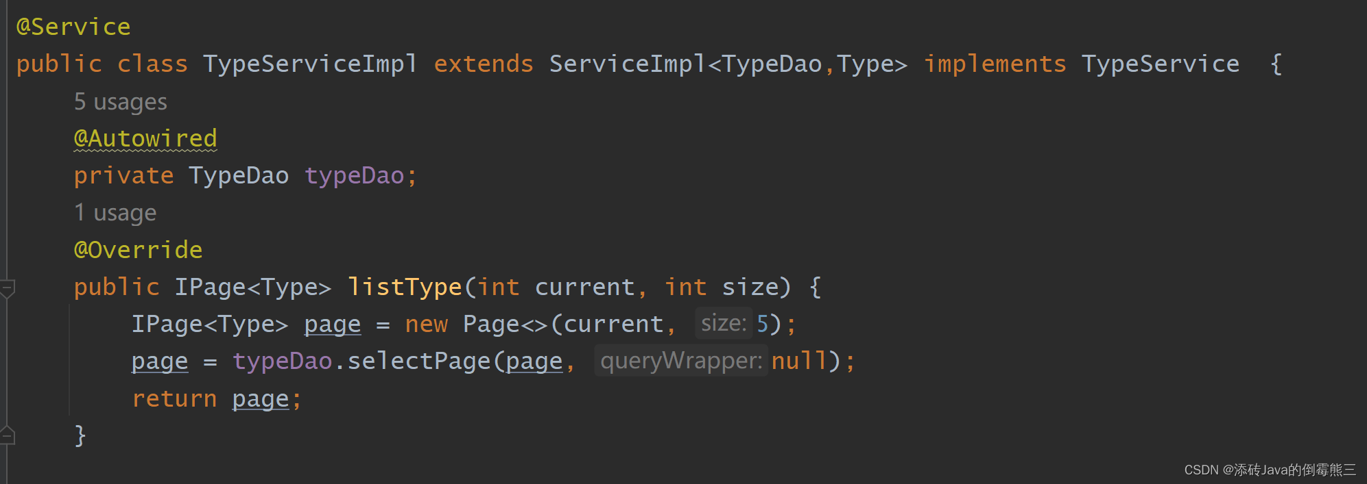 Springboot+MybatisPlus实现简单分页_this.dao.selectpage(page, querywrapper);原理-CSDN博客