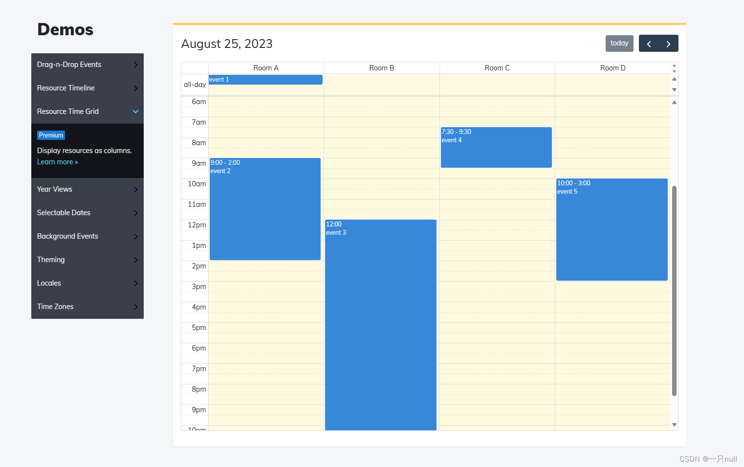 关于fullcalendar实现多列日程预约，多个会议室预约实现_fullcalendar 会议室预约-CSDN博客