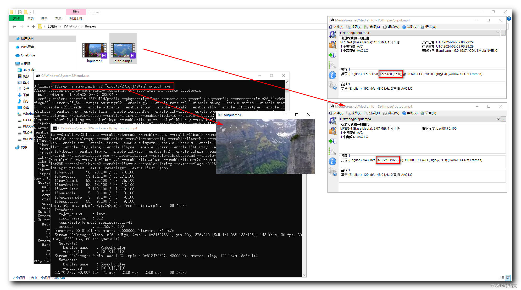 【FFmpeg】Filter 过滤器 ② ( 裁剪过滤器 Crop Filter | 裁剪过滤器语法 | 裁剪过滤器内置变量 | 裁剪过滤器常用用法 )_ffmpeg crop-CSDN博客