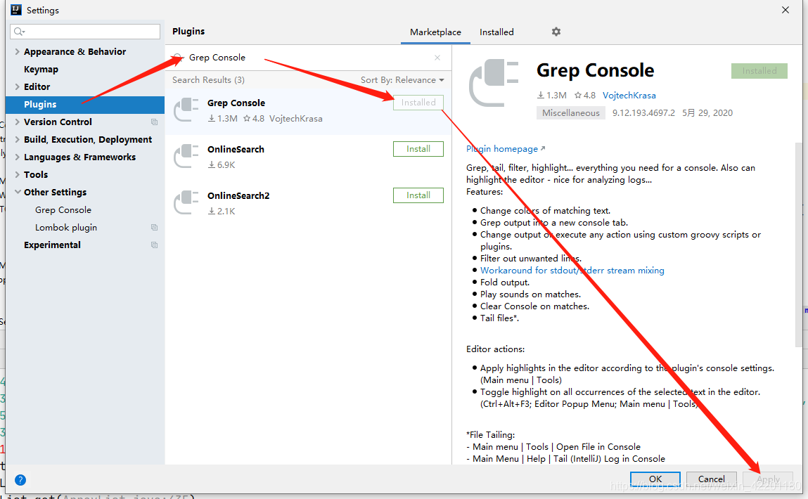 IntelliJ IDEA 自定义控制台输出多颜色格式功能 --- 安装Grep Console插件_idea给控制台调高色彩的插件-CSDN博客