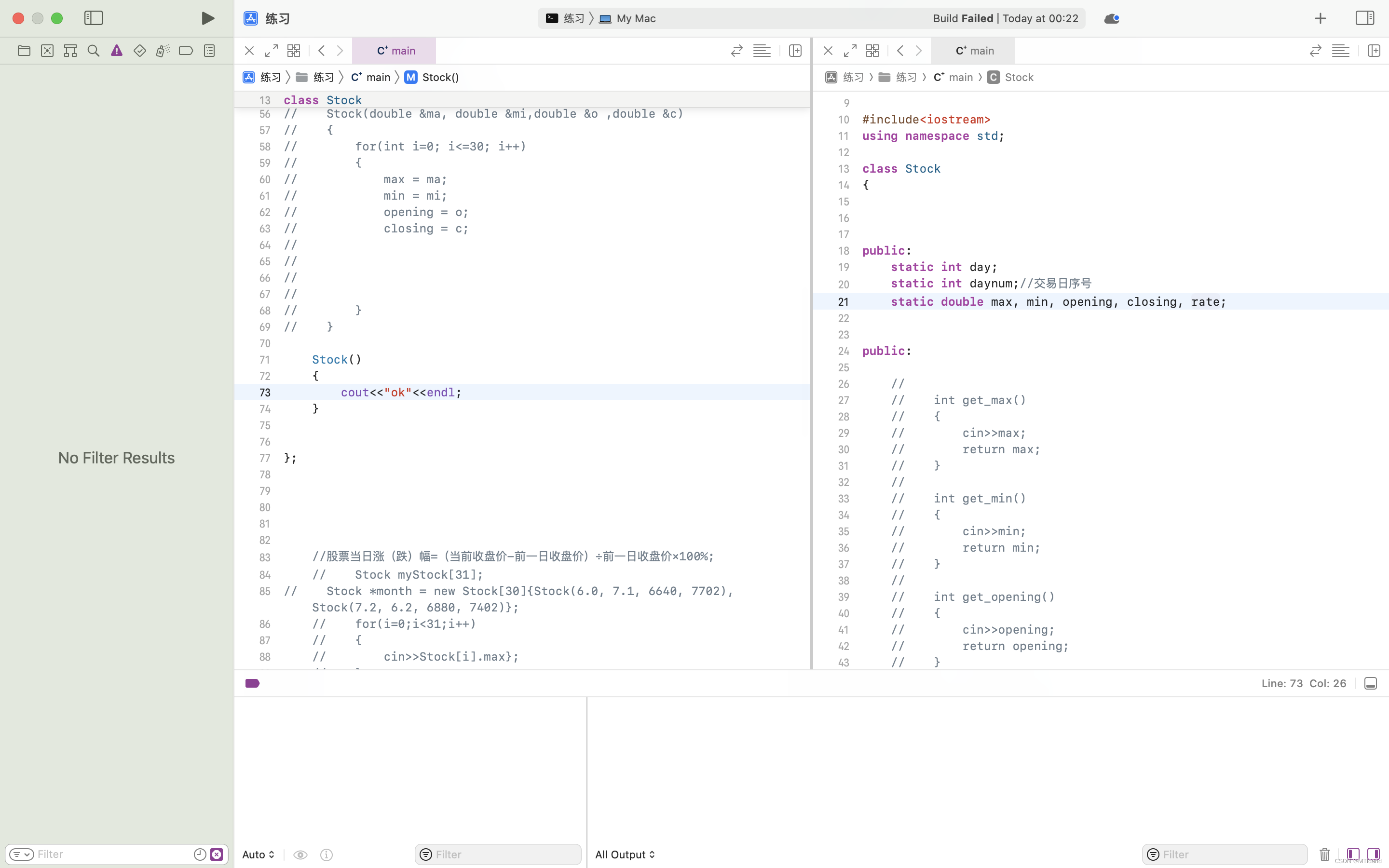 MACOS 下Xcode C++运行时报错 no matching constructor for initialization of_no matching constructor for ...