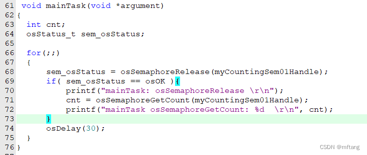 Free RTOS中Semaphore（计数信号量）的使用介绍_ossemaphorenew-CSDN博客