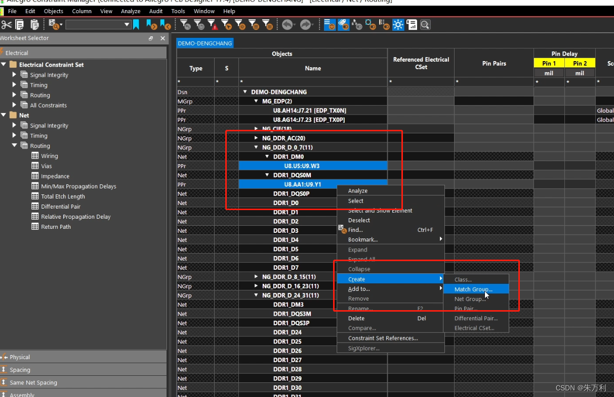 Cadence Allegro 17.4学习记录开始28-PCB Editor 17.4软件PCB中蛇形等长规则添加和设置_allegro17.4线组等长-CSDN博客