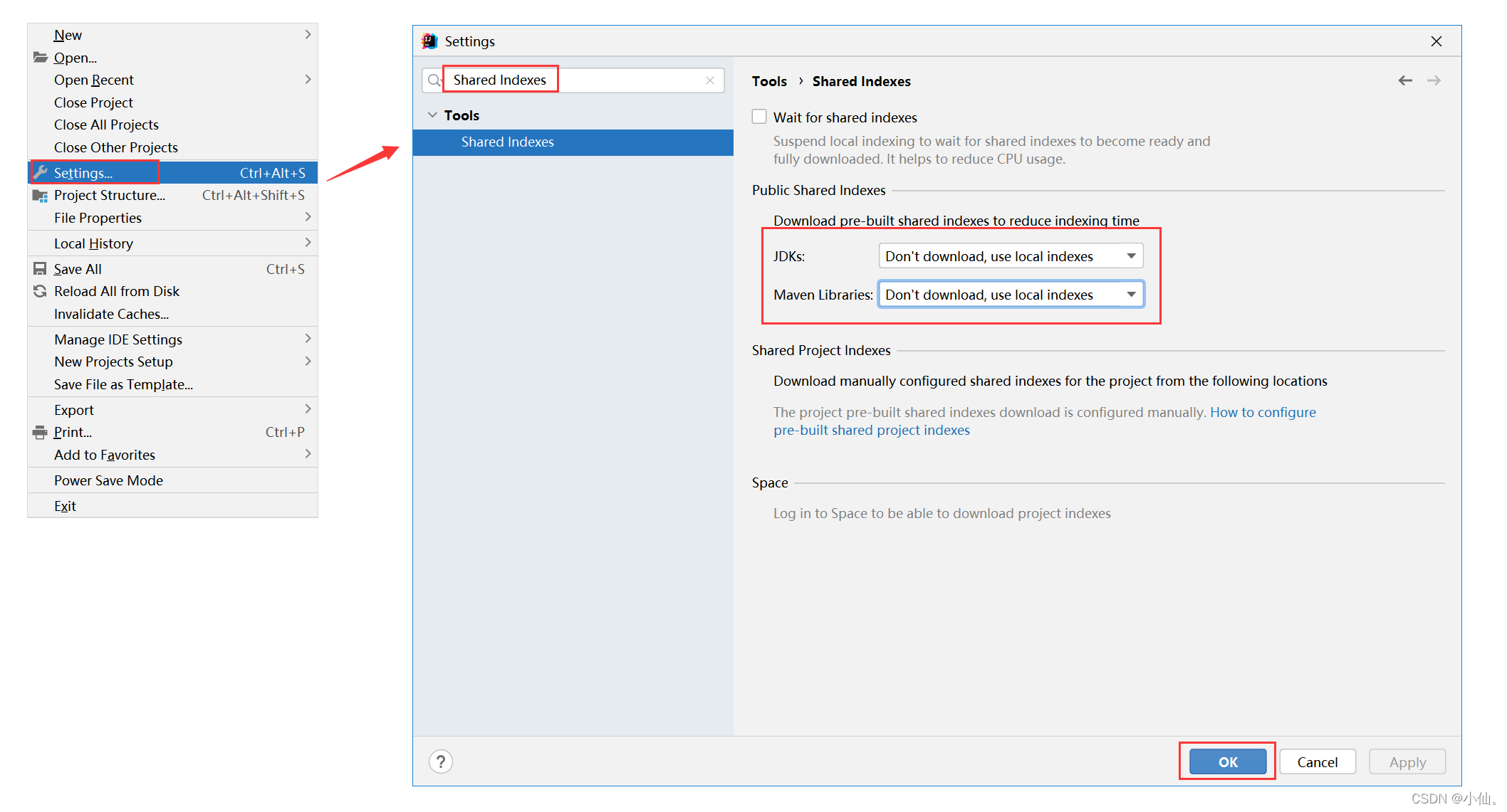 IDEA——》每次启动都会Indexing或 scanning files to index_download shared indexes每次都有-CSDN博客