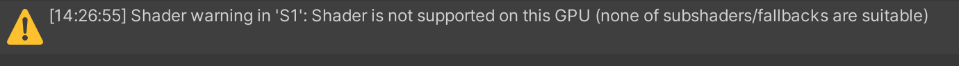 Shader报错：Shader is not supported on this GPU (none of subshaders/fallbacks are suitable)_shader ...