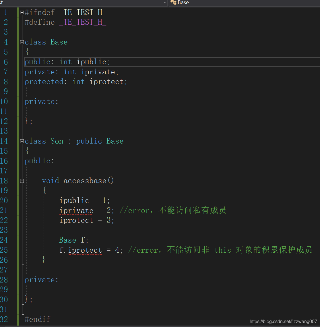 C++ protected 解析-CSDN博客