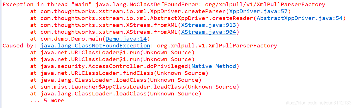 Java异常之NoClassDefFoundError:org/xmlpull/v1/XmlPullParserFactory......_org.xmlpull.v1 ...