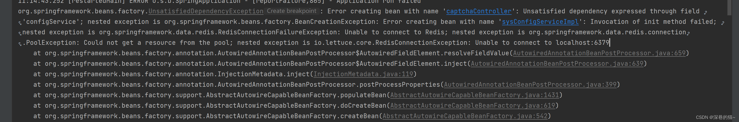 Could not get a resource from the pool； nested exception is io.lettuce.core ...