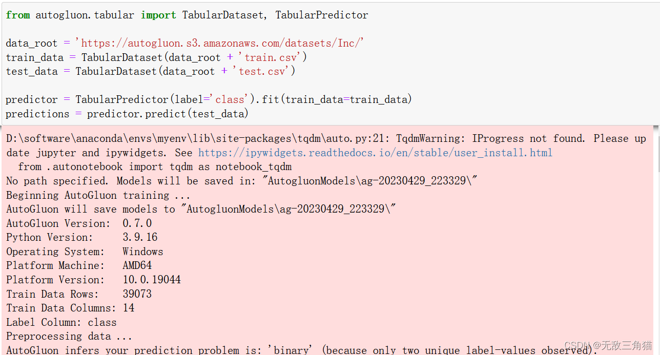 【视频解读】Window上安装和使用autogluon V0.7_autogluon windows-CSDN博客