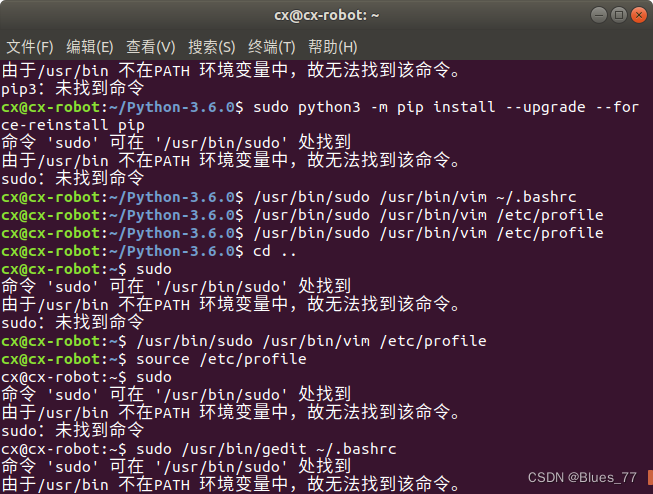 linux系统下出现“由于/bin 不在PATH 环境变量中，故无法找到该命令”问题解决_不在path 环境变量中,故无法找到该命令-CSDN博客