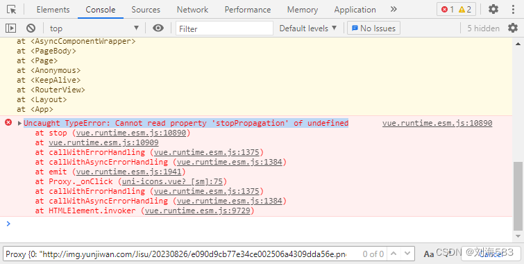 Uniapp Uni Icons 使用 Click Stop报错 Cannot Read Property Stoppropagation Of Undefine Csdn博客